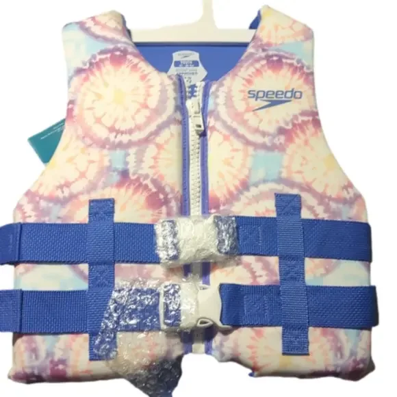 buy best quality Brand New Speedo Youth Life Jacket Vest - Blue Tie-Dye